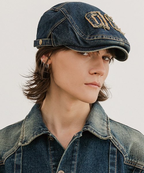 이에스씨 스튜디오 08 denim washing hunting cap(blue) - 위시버킷
