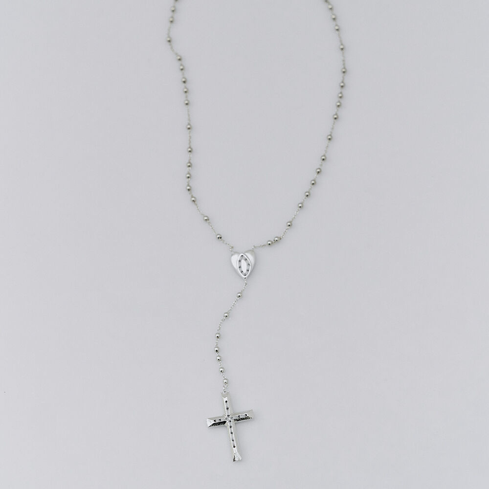 애 AE CROSS HEART NECKLACE [SILVER] - 위시버킷