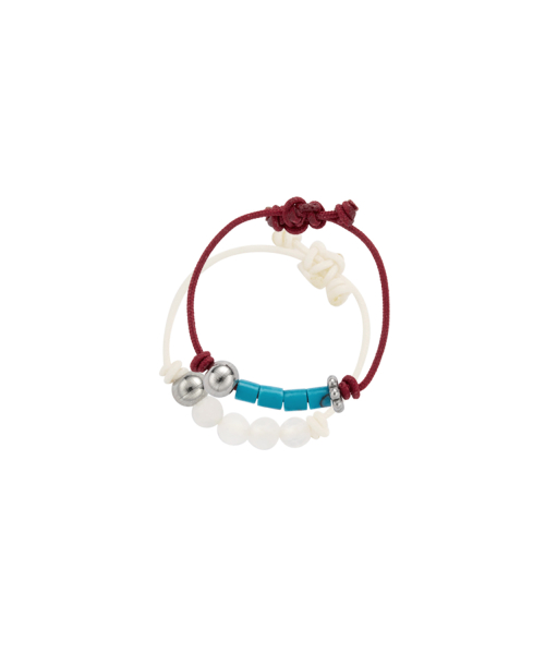 엔프프 gem string ring set-red ivory - 위시버킷