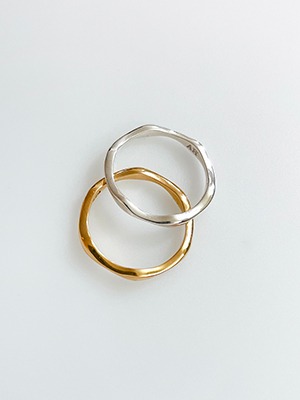 어거스트 하모니 925 silver Slim Wave Ring 1+1 - 위시버킷