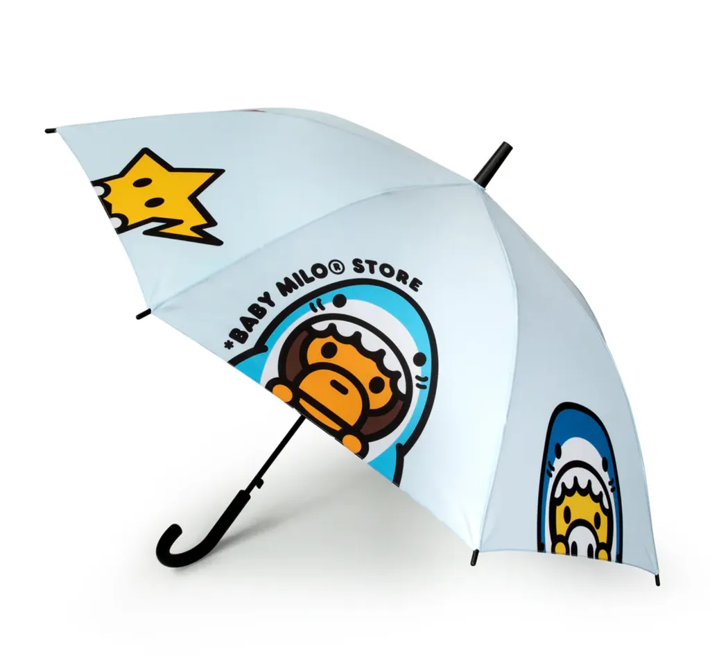 크로켓 베이프 베이비 마일로 장우산 블루 Bape BABY MILO UMBRELLA STRAIGHT BLUE - 위시버킷