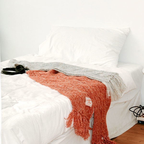 스너기스트 Cable Knit Muffler - Burnt Tangerine - 위시버킷