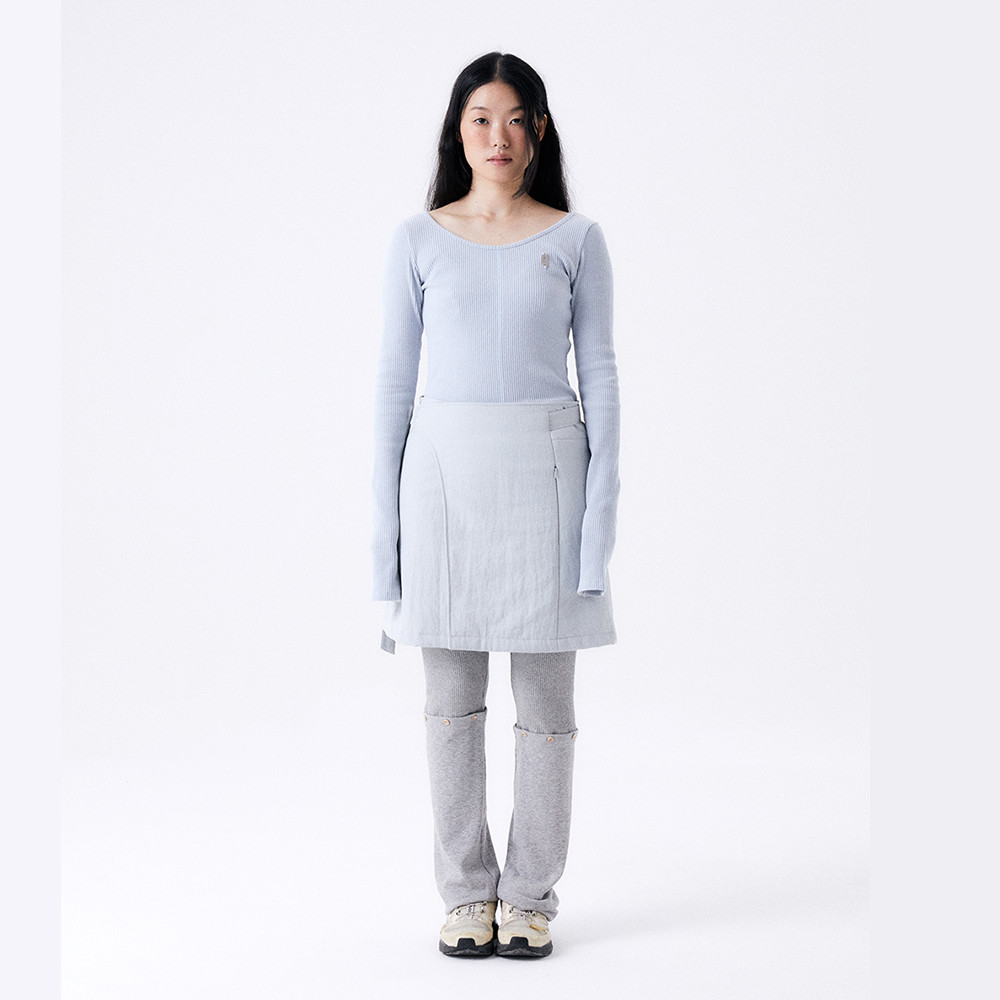 할로미늄 할로미늄 HALOMINIUM 패딩 스커트 / 쿨 그레이 - 위시버킷