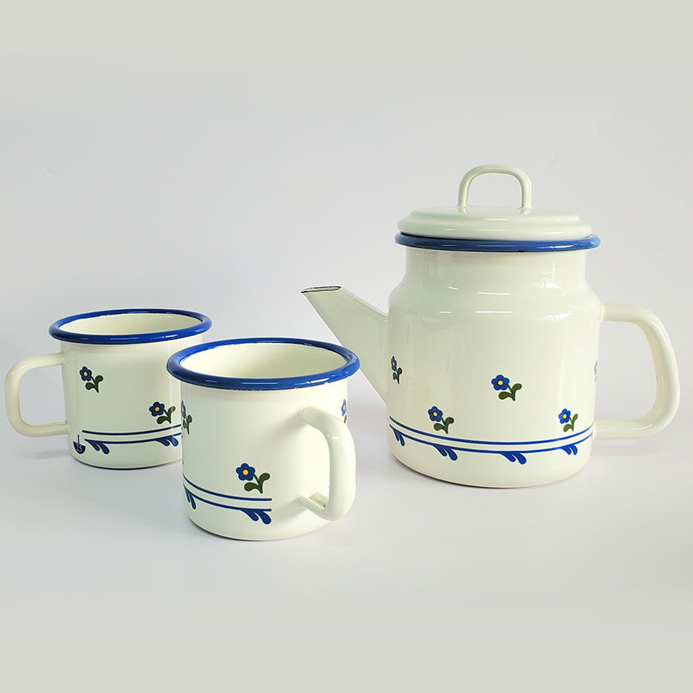 뮌더에마일 뮌더에마일 티포트 1L + 머그350ml 2P 빈티지플라워 - 위시버킷