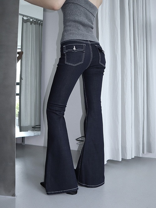 클라따 deep boots cut denim - 위시버킷