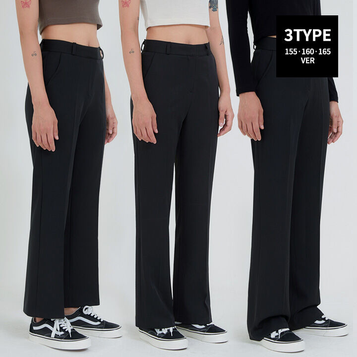 어커버 3TYPE 세미 부츠컷 슬랙스 - 위시버킷