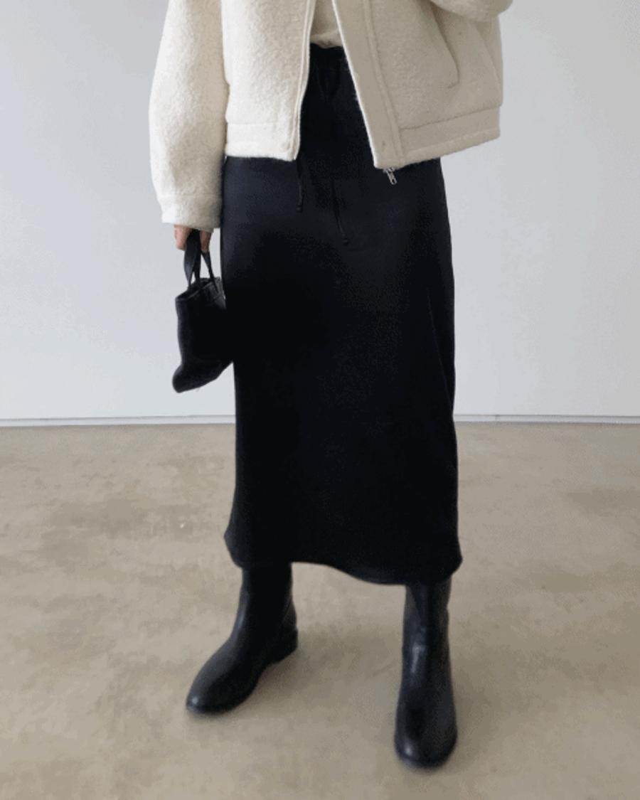 라이트소스 SATIN LONG SKIRT (2c) - 위시버킷