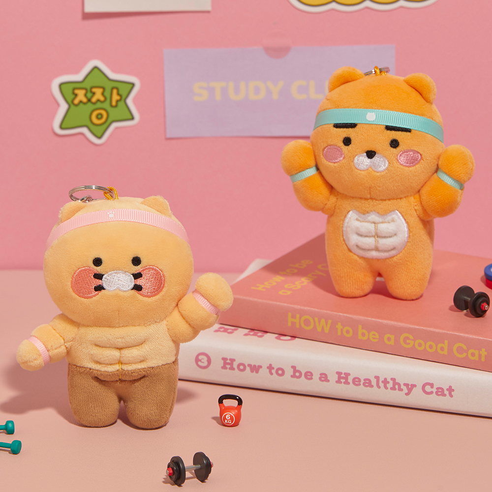 카카오프렌즈 오늘부터갓생 키링인형_라이언/춘식이 - 위시버킷