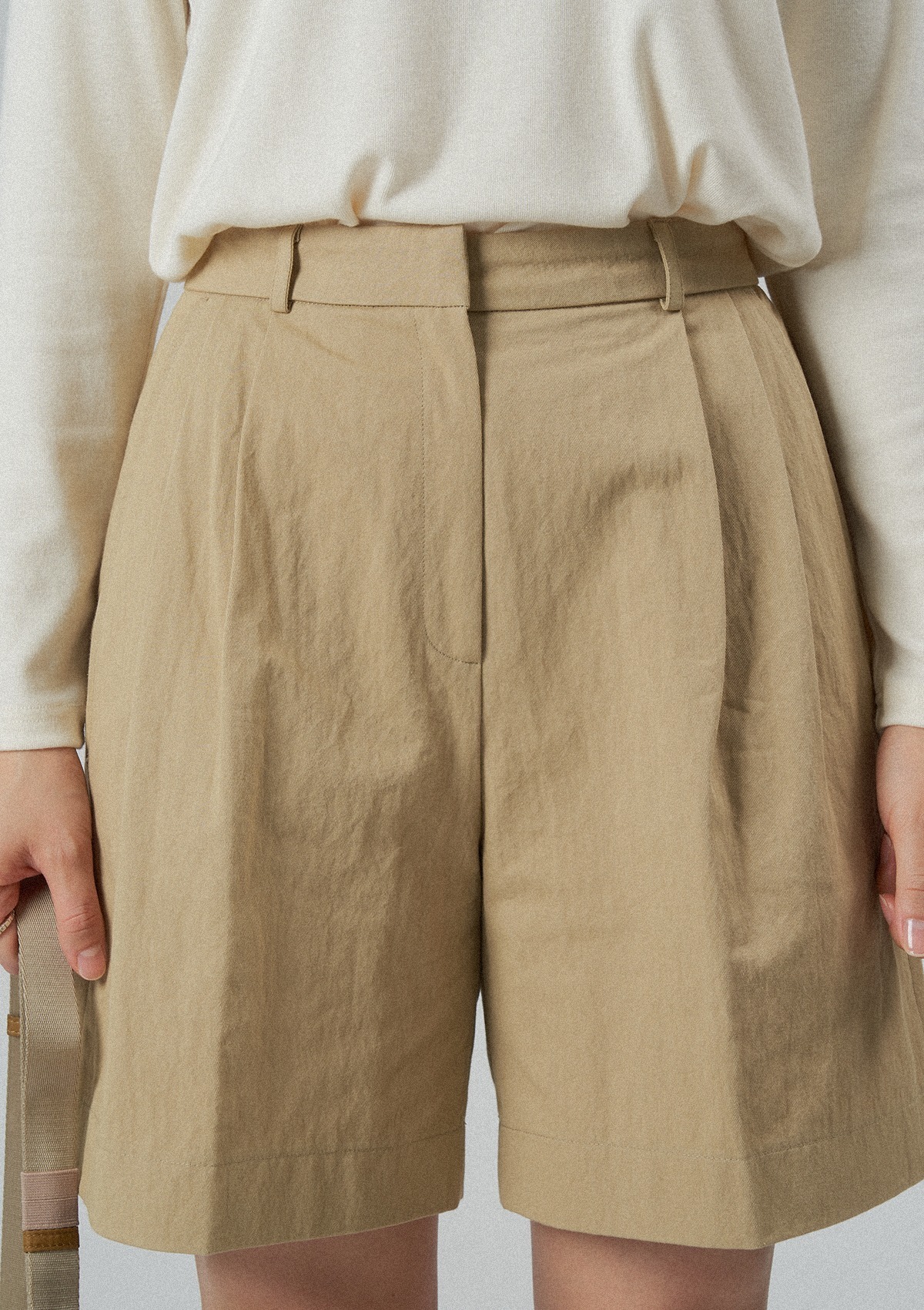 한올 Odd pants (Beige) - 위시버킷