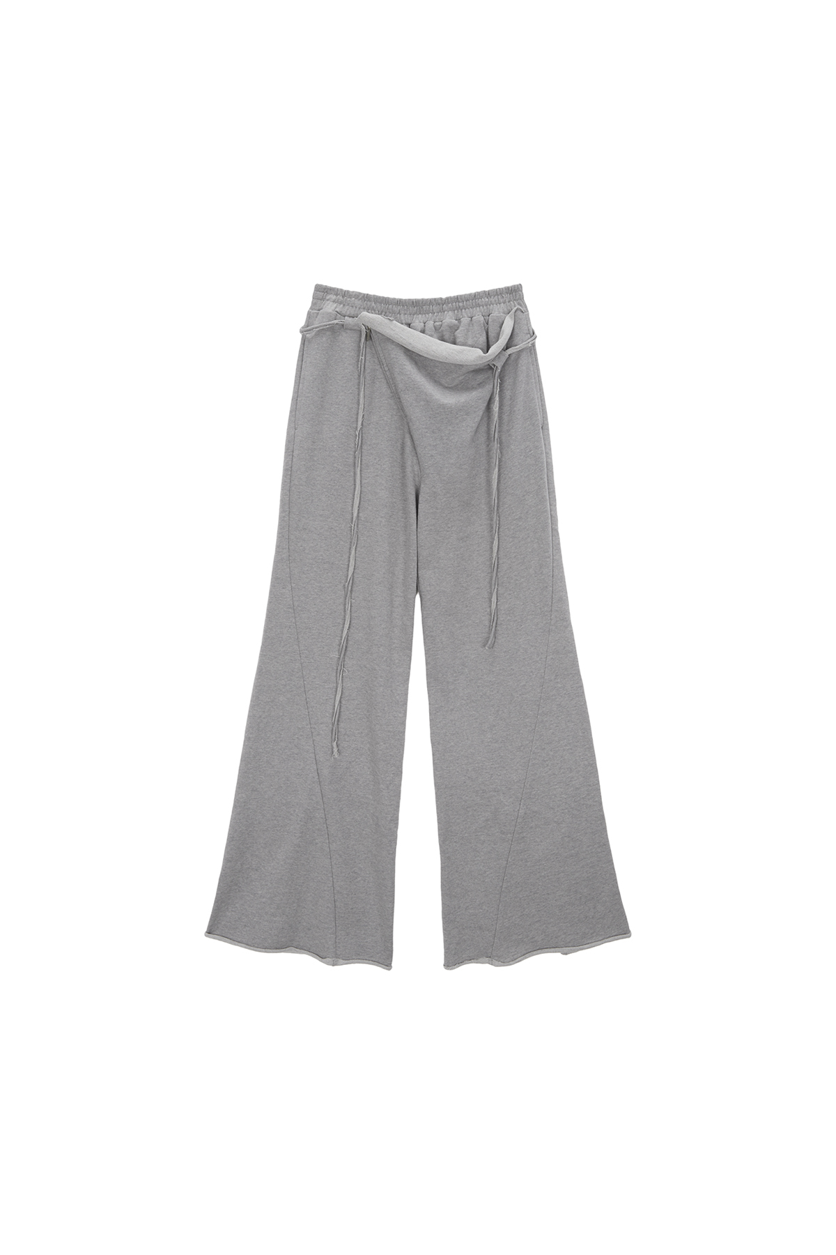 마뗑킴 WRAP POINT STRING SWEATPANTS IN GREY - 위시버킷