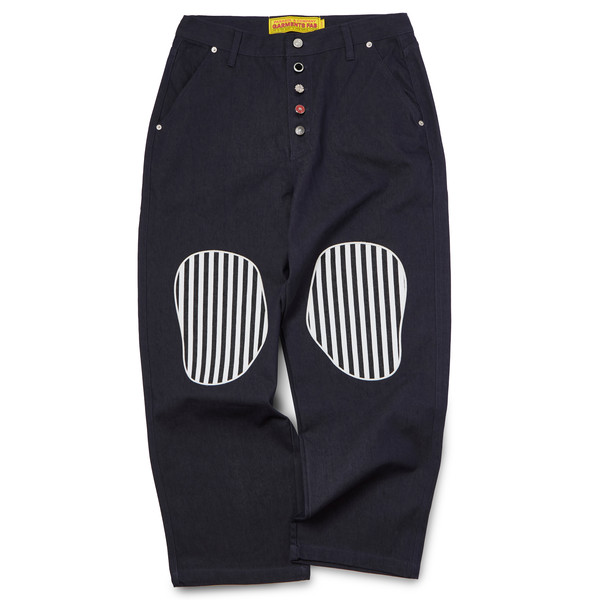 가먼츠팹 Stripe Knee Patch Pants (NAVY) - 위시버킷