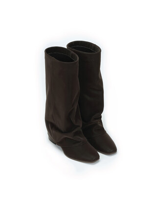 쓰리투에이티 Wrinkle Leather Boots (Dark Brown) (225-255) - 위시버킷