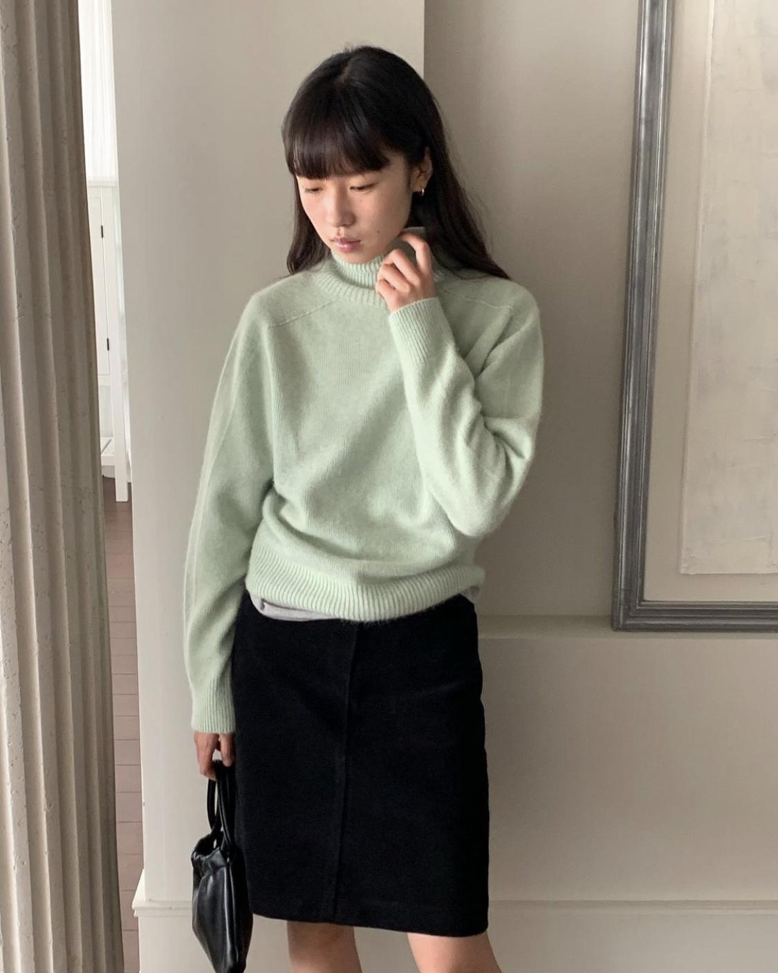 드노운 드노운 JINSIM 진심 폭스 홀가 니트 홀가먼트 울 폴라 터틀넥 nt 6colors - 위시버킷