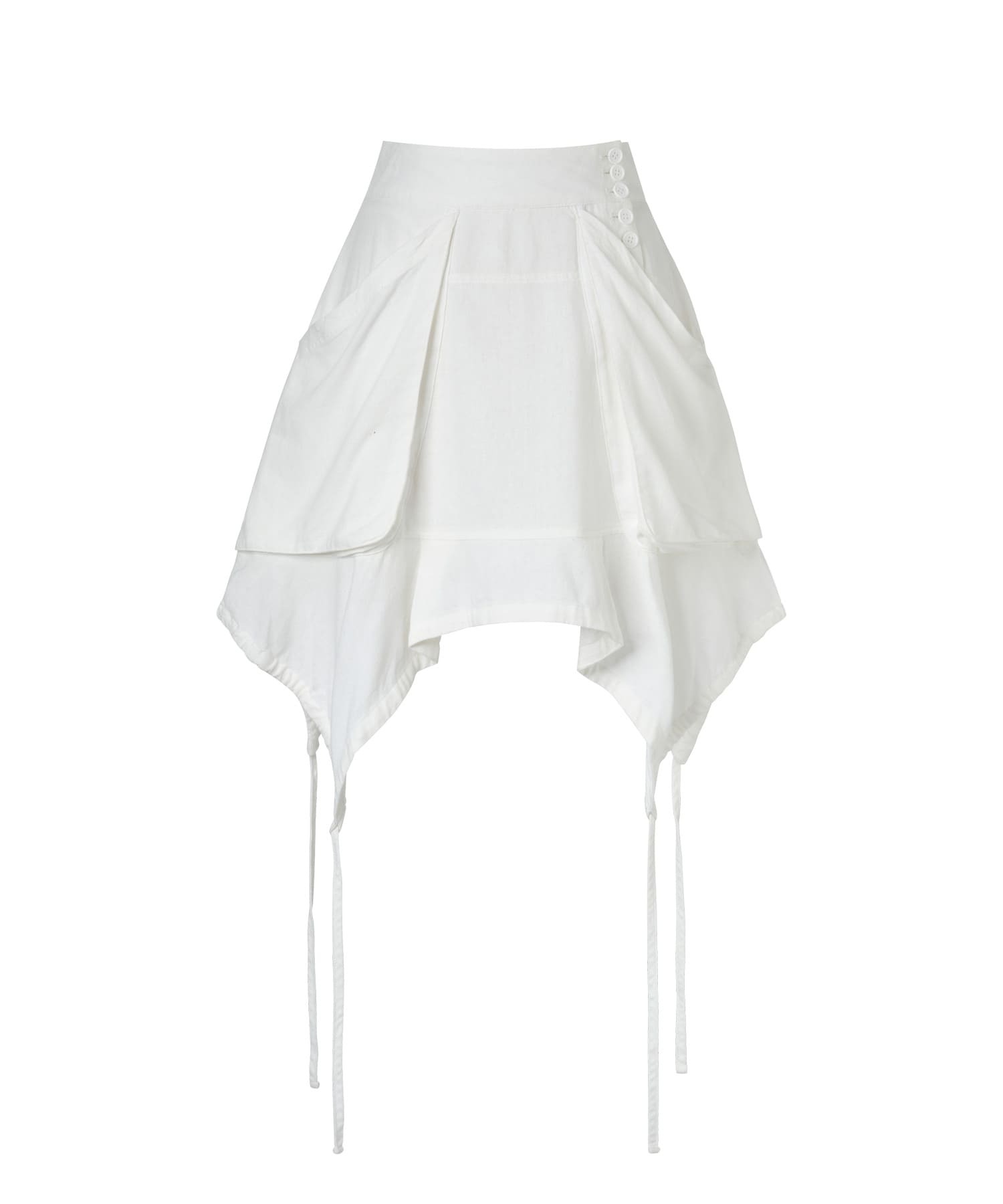 코이세이오 FAIRY STRING SKIRT WHITE - 위시버킷