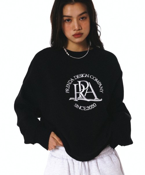 프렌다 MAIN LOGO CREWNECK RAGLAN SWEATSHIRT BLACK - 위시버킷