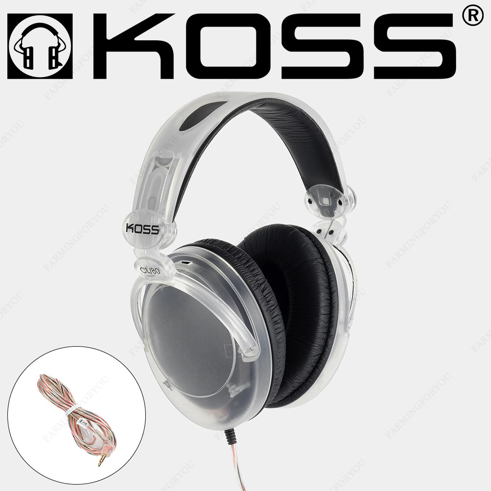 코스 KOSS KOSS 코스 CL/80 레트로 오버이어 헤드셋 헤드폰 클리어 CL80 - 위시버킷