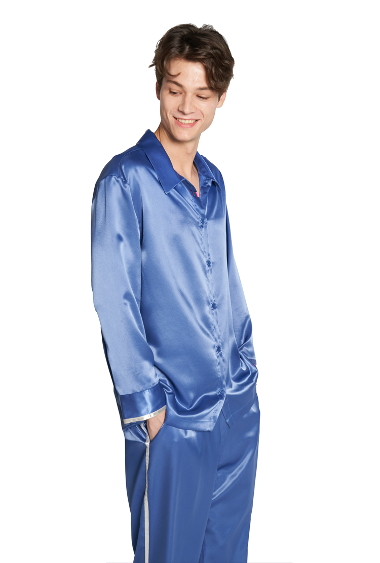 버머초이스 Hollywood Satin Suit Man Set (Ash Blue) - 위시버킷