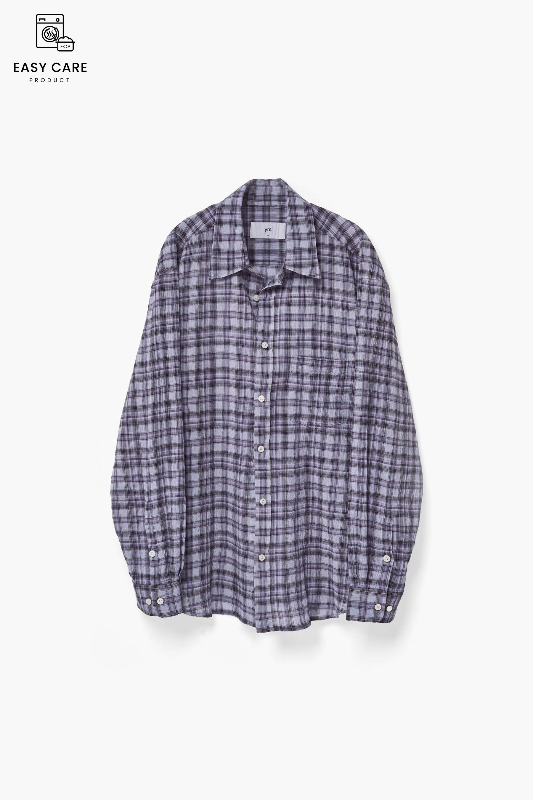어파트프롬댓 OVERDYED LAVENDER OVERDYED CHECK POIKA SHIRT CLASSIC FIT (ECP ...