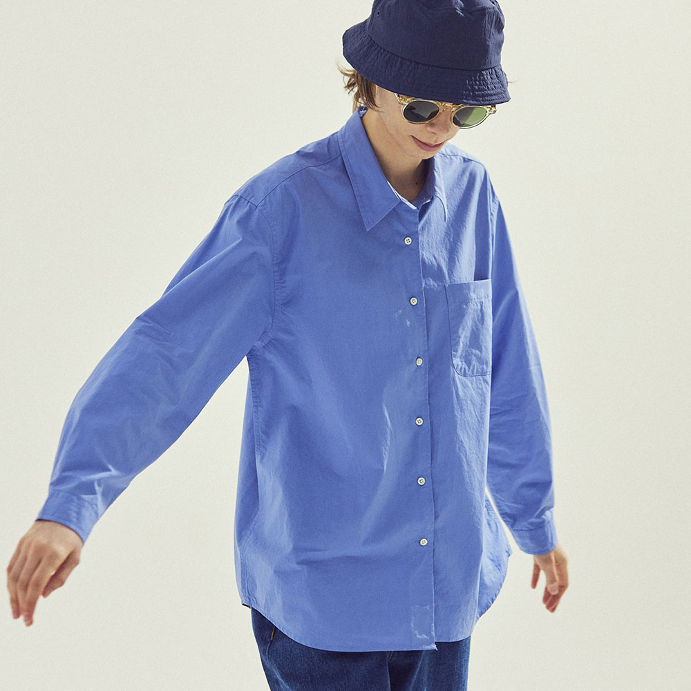 토마스모어 TE5-SH07 페이퍼셔츠-블루블루 - 위시버킷