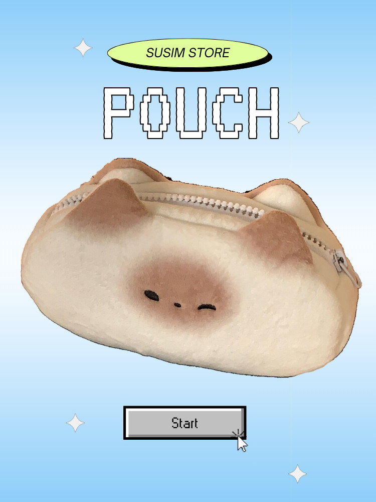 수심 수심 Bread Meow Pouch 브레드 고양이 파우치 필통 귀여운 선물 유니크 케이스 : 수심 - 위시버킷