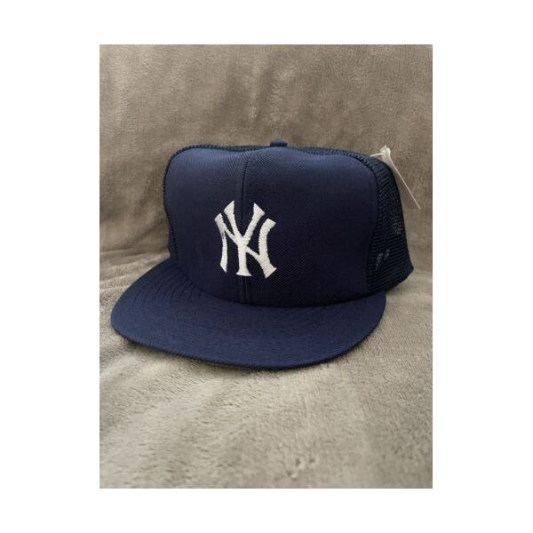 엠엘비 Annco 빈티지 새상품 뉴욕 양키스 앤코 MLB 모자 캡 스냅백 메시 트러커 블루 - 위시버킷