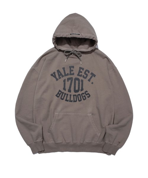 예일 PREPPY VINTAGE LOGO HOODIE PG BROWN - 위시버킷