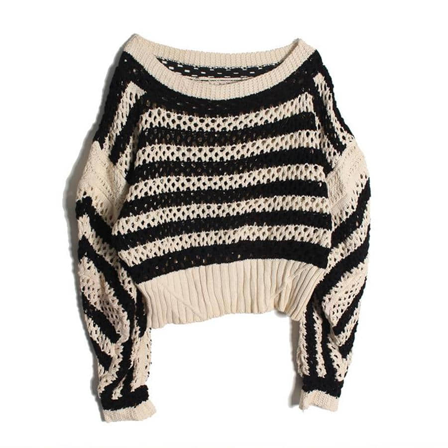 오리엔트드레스 net stripe knit - 위시버킷