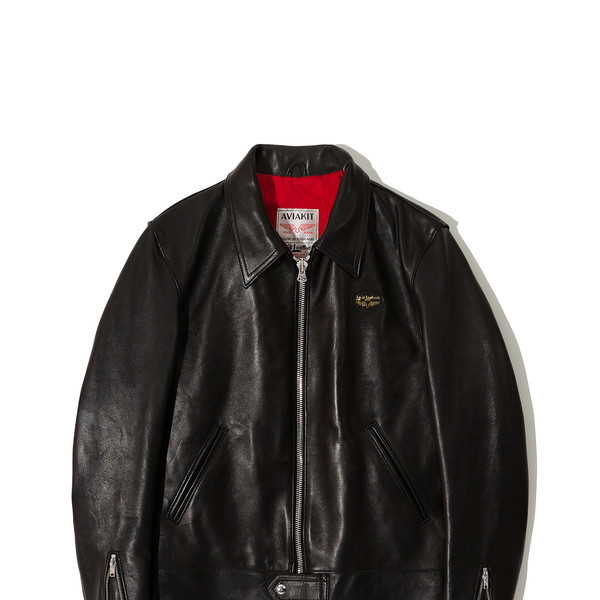 루이스레더 60 Corsair Jacket / Regular Fit / Red Cotton/ Black - 위시버킷