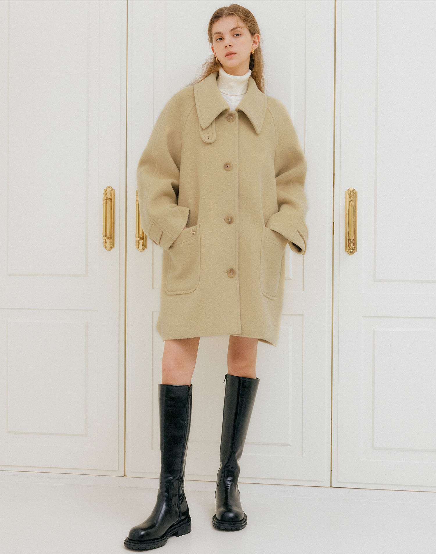 룩캐스트 버터 마리 하프 울 코트 / BUTTER MARY HALF WOOL COAT - 위시버킷