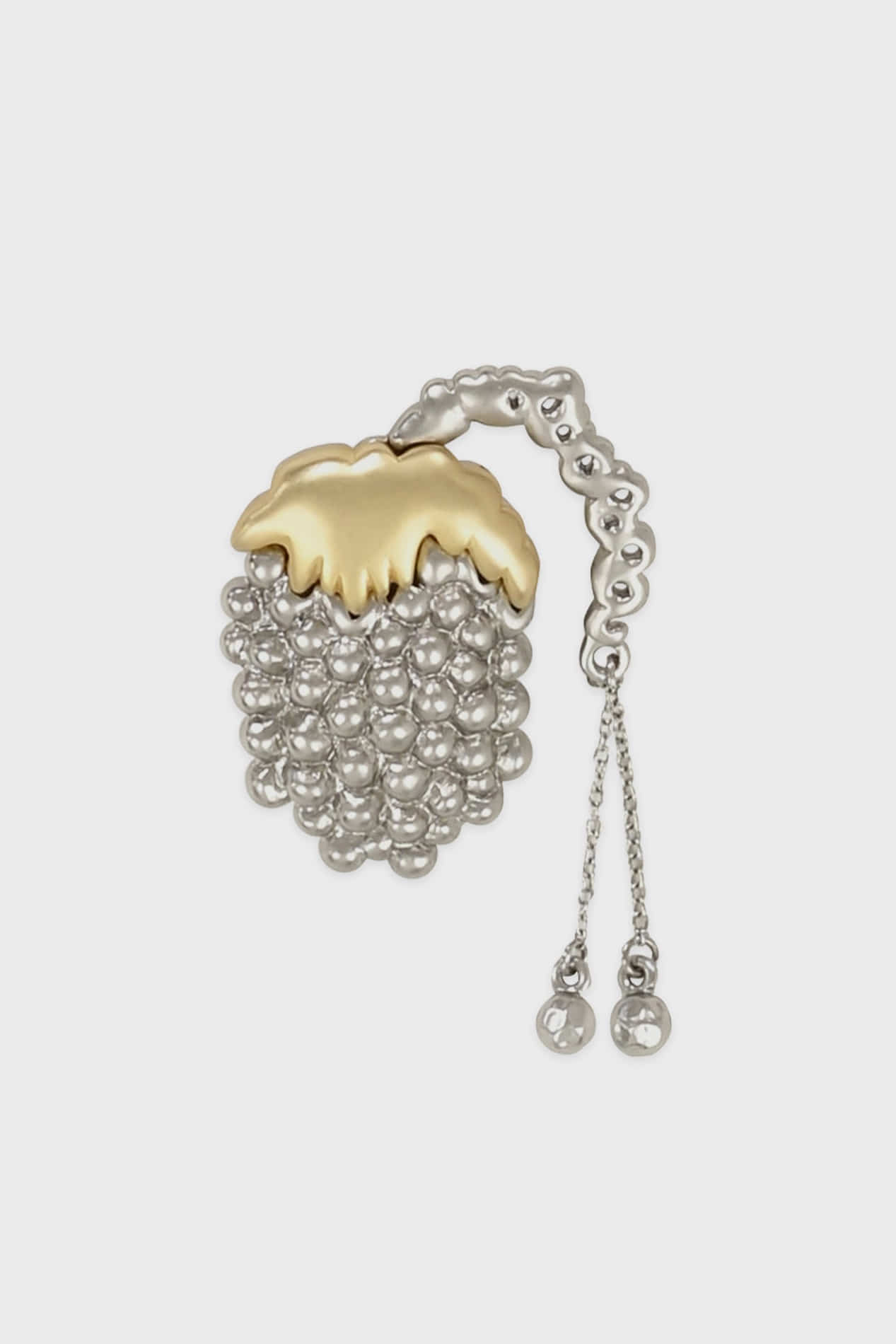 시눈 Dangling Grape Brooch (Silver Gold) - 위시버킷