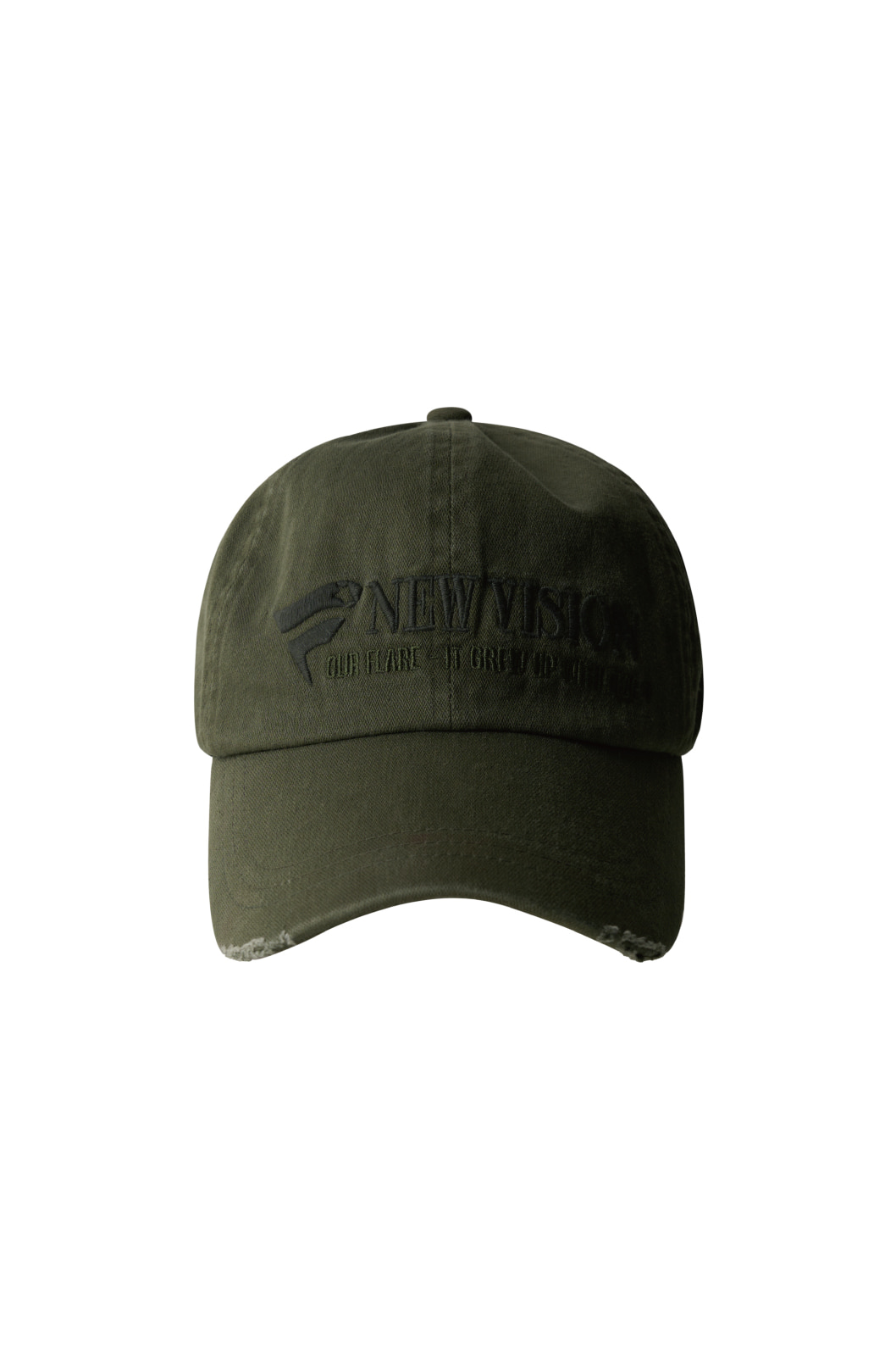 ETCE NEW VISION DESTROYED WASHED CAP (KHAKI) - 위시버킷