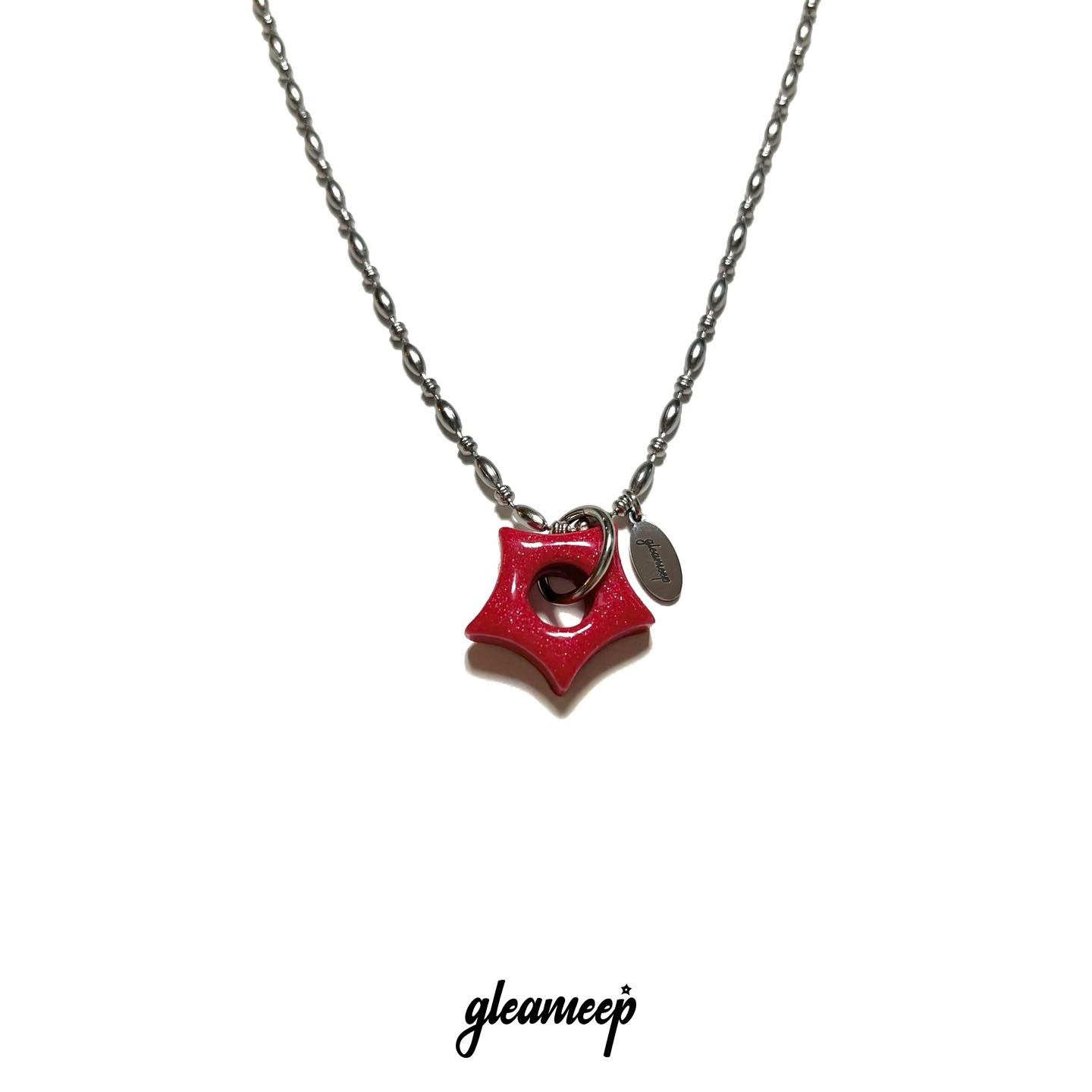 글리밉 gleaming little star necklace [red] - 위시버킷