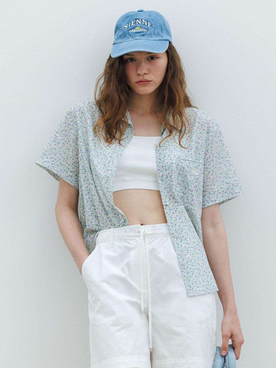 시엔느 [리뷰이벤트]Samanda Flower Shirt (Lilac) - 위시버킷