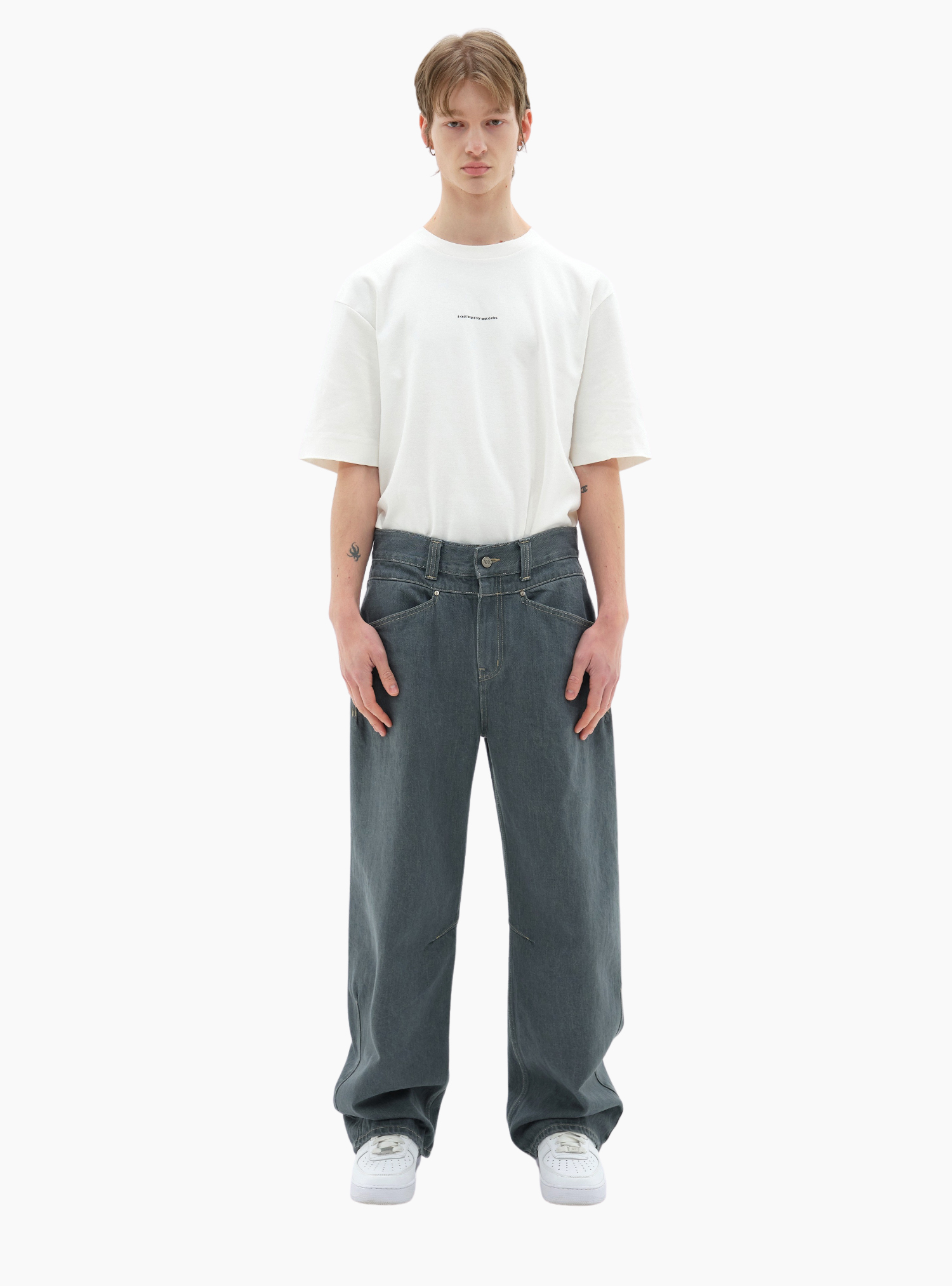 에드 MANO SEAMLESS WIDE DENIM GLAUCOUS GREY - 위시버킷