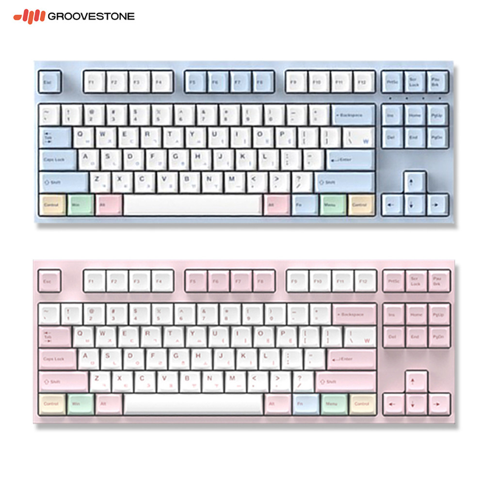 엠스톤 엠스톤 그루브 GV8 수제 풀윤활 퀵스왑 87키 텐키리스 기계식키보드 저소음밀키축 45g - 위시버킷