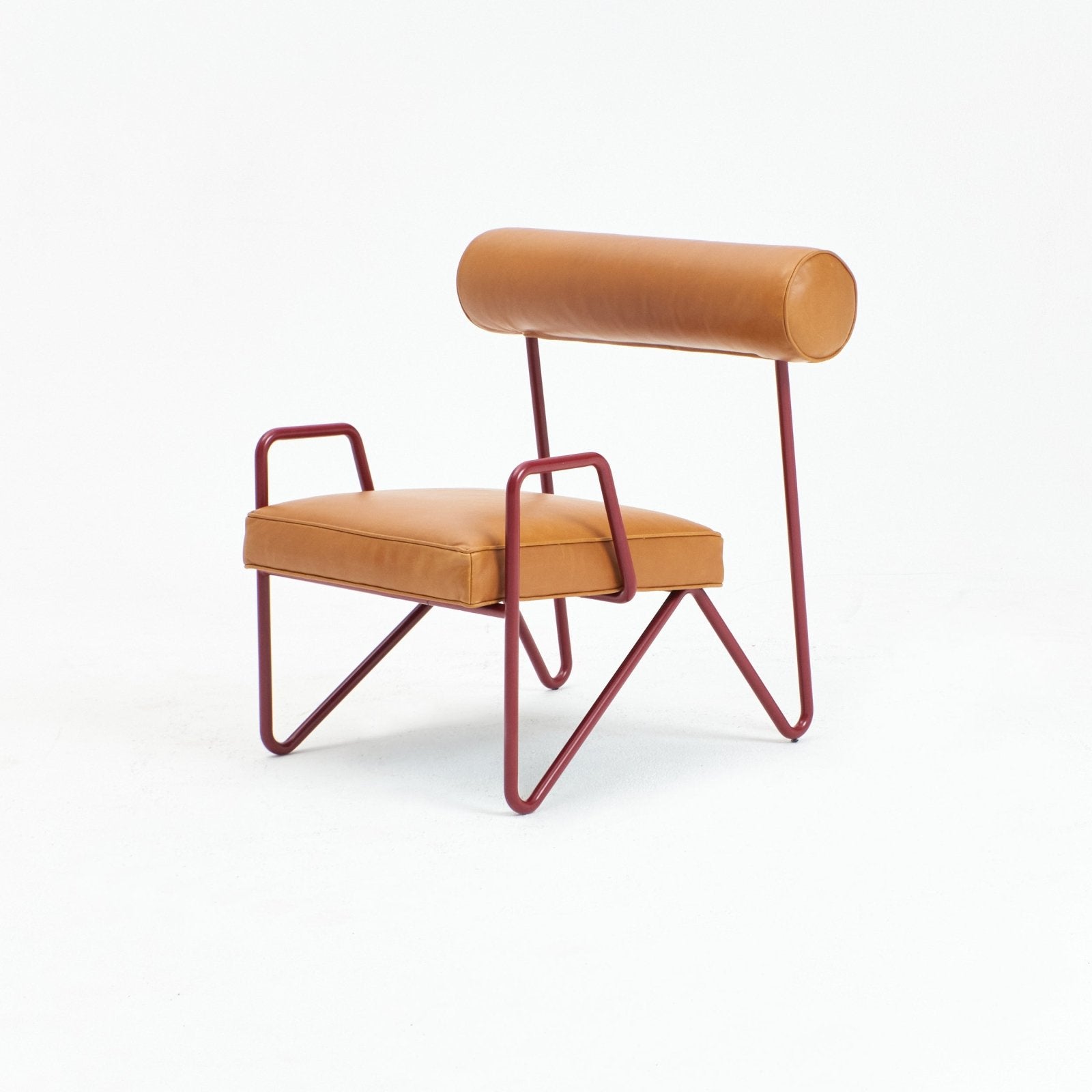 프로젝트 213에이 Larry's Lounge Chair - Light Brown/Bordeaux - 위시버킷