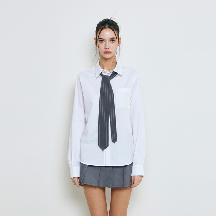 낫 유어 로즈 Basic western shirt (White) - 위시버킷