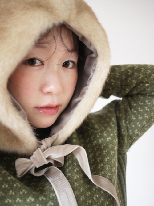 콜로신스 Poiu Ribbon Hood Hat Beige - 위시버킷