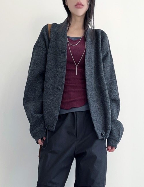 로웨어 snug string over cardigan - 위시버킷