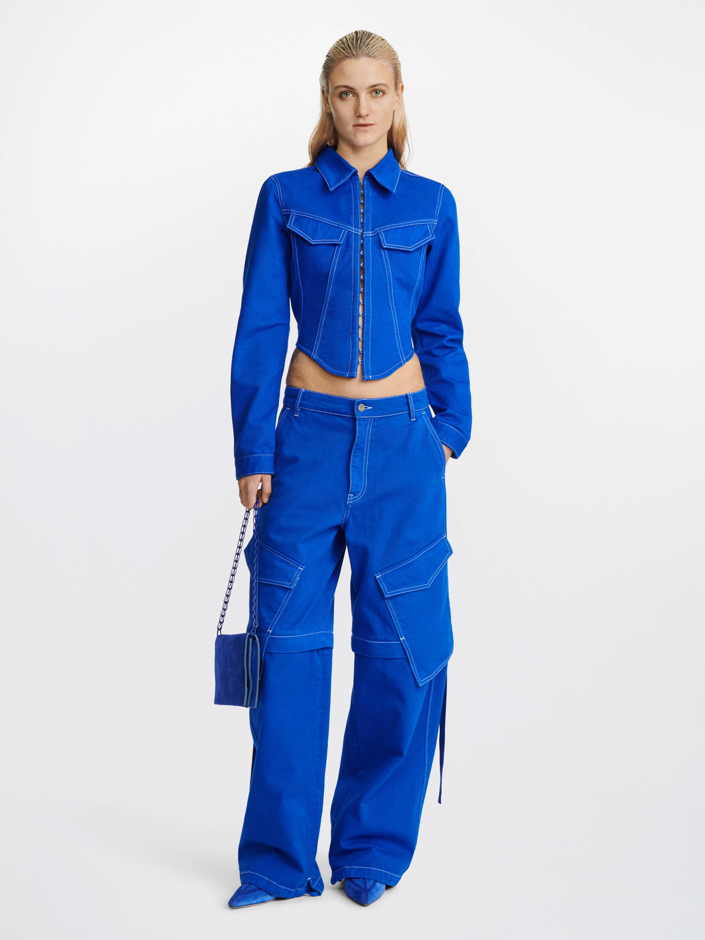 디온리 DIONLEE DENIM CORSET JACKET - 4 - 위시버킷