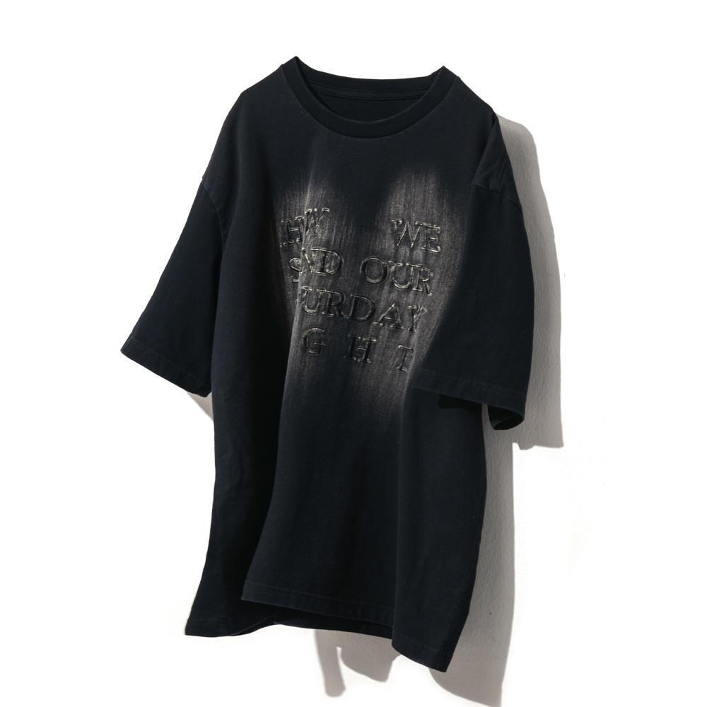 주앙옴므 BRUSH FADING HALF SLEEVE T-SHIRTS (BLACK) - 위시버킷