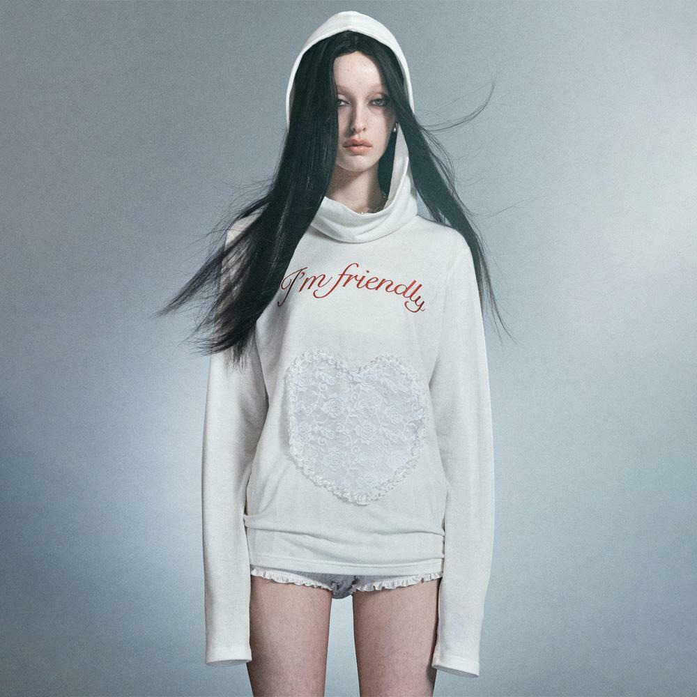 스컬프터 Casper Heart Hoodie Ghost Sheer - 위시버킷