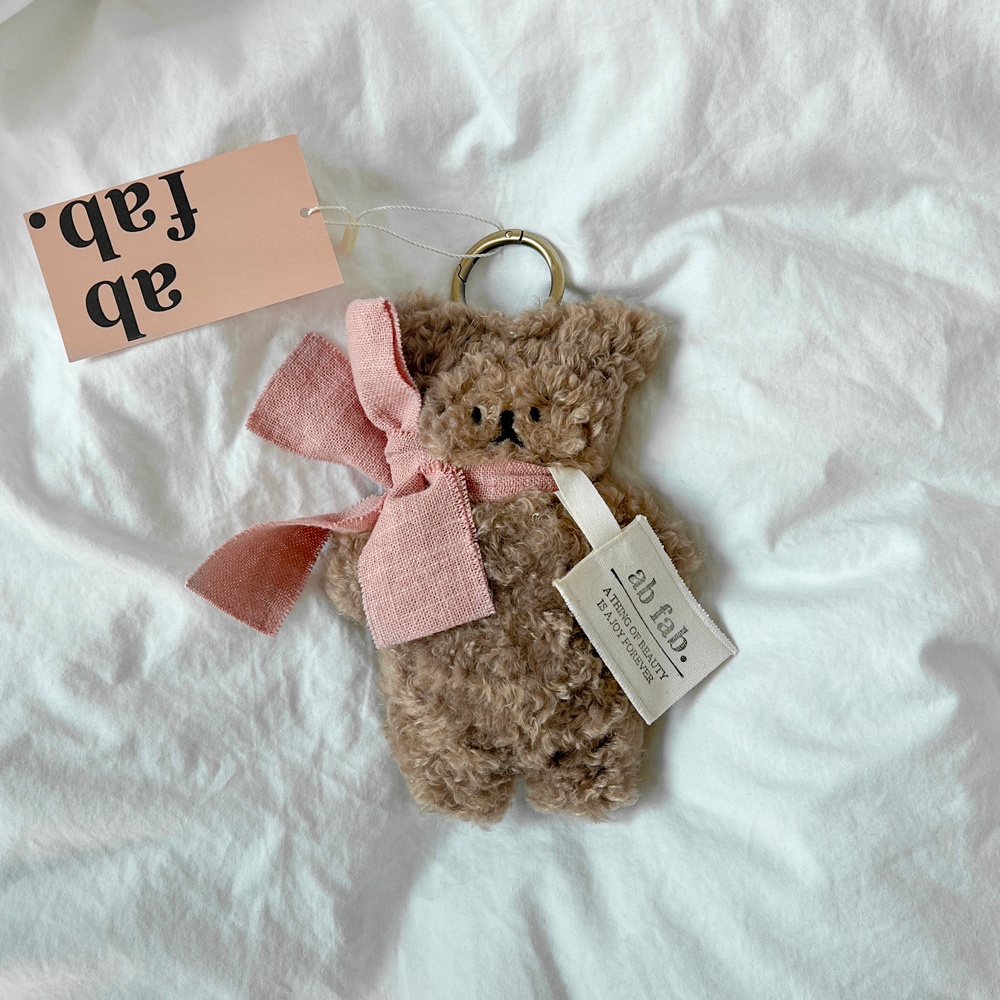 에이비 페브 Boo Key ring - Brown teddy - 위시버킷