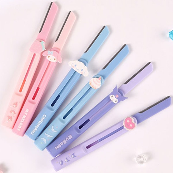 코코미즈 마이멜로디 시나모롤 쿠로미 눈썹 정리칼 2P세트 (3type) - 위시버킷