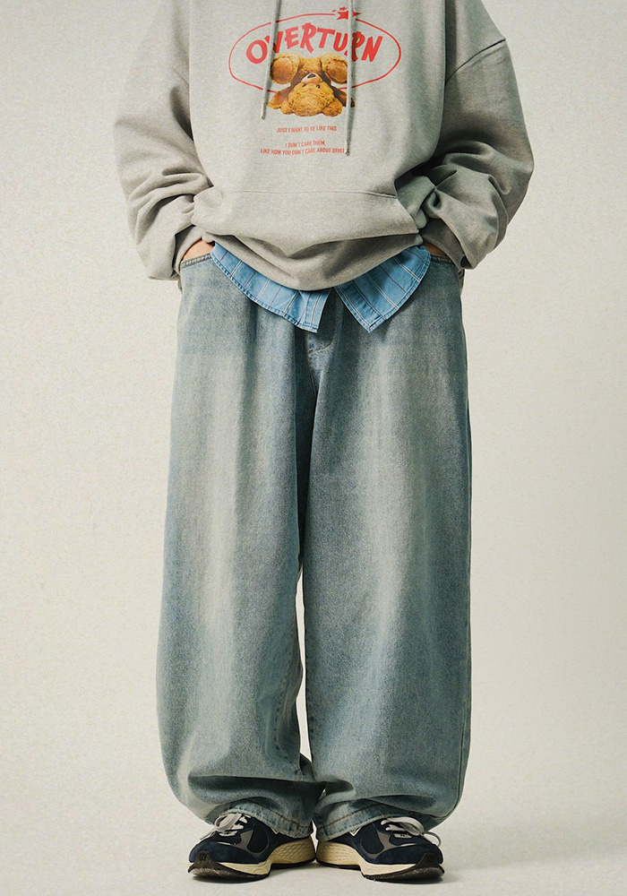 세미카지 ND Big Boy Denim Balloon Pants - 위시버킷