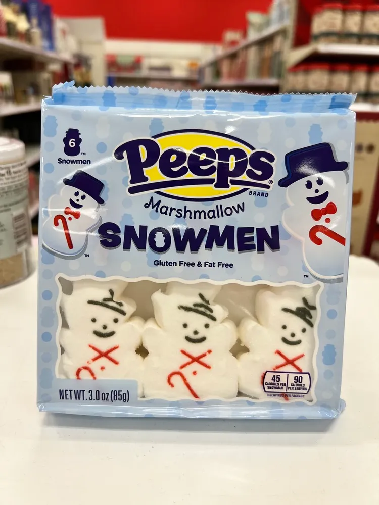 크로켓 핍스 스노우맨 마시멜로우 6개입 85g Peeps Snowmen - 위시버킷