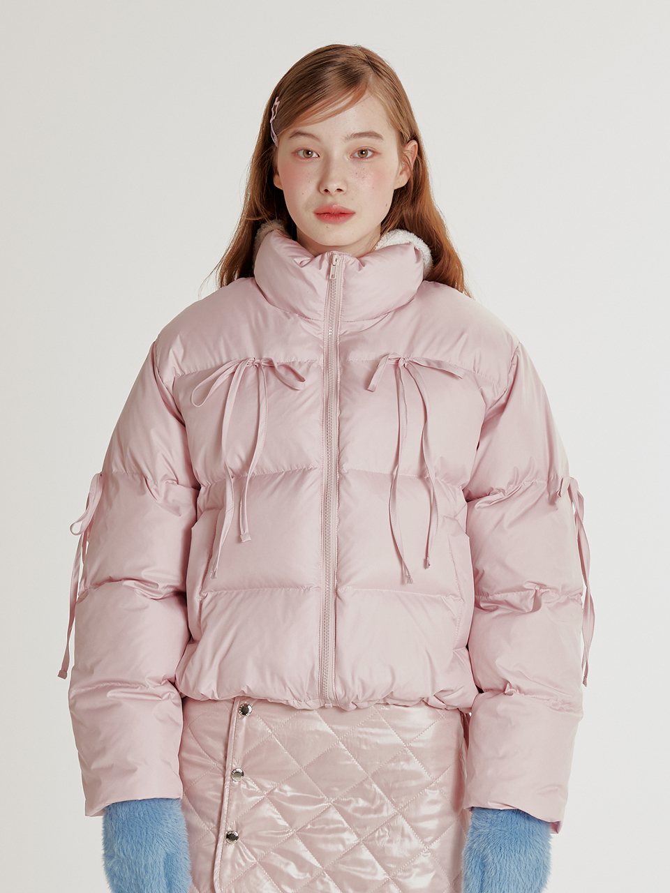 크랭크 RIBBON DUCK DOWN PADDING_PINK - 위시버킷