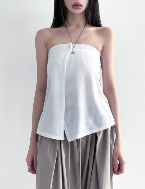 로웨어 unbalance slit button top - 위시버킷