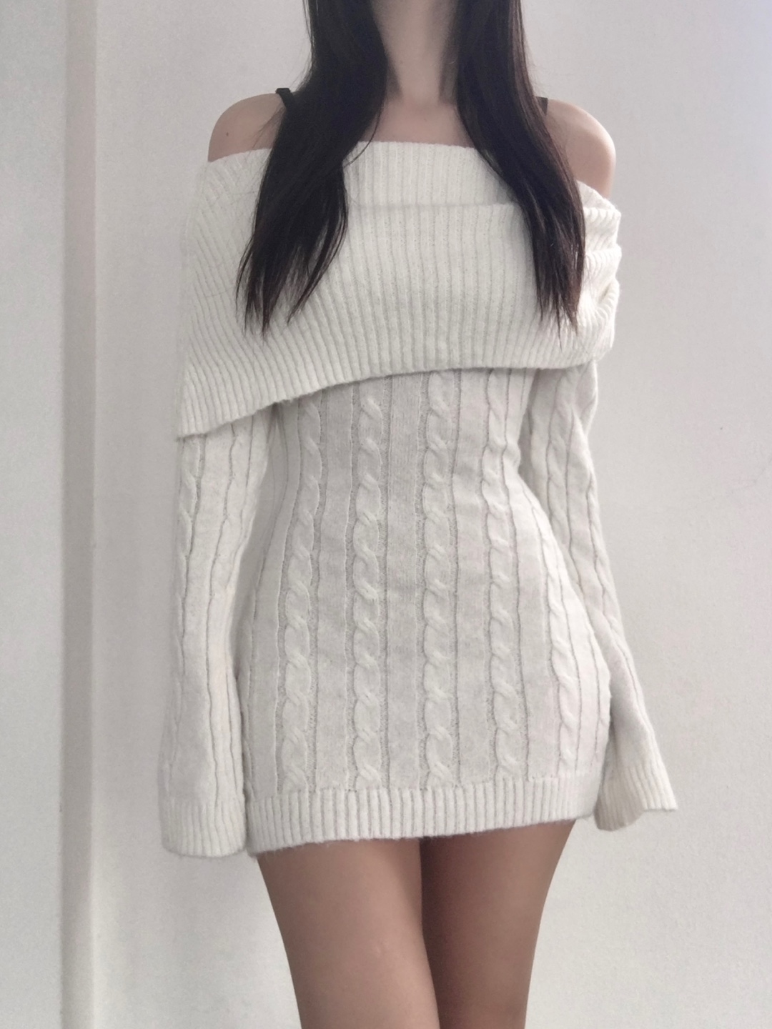 잇츠아워 merry knit ops (White. Pink) - 위시버킷