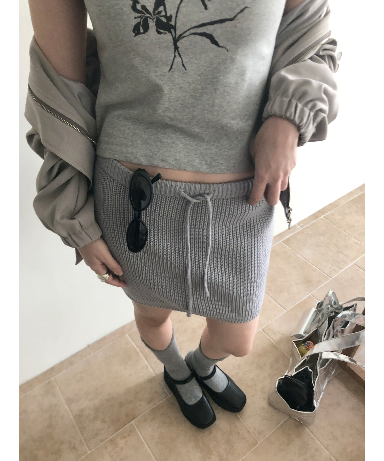 메종메츄어 Knit mini sk-3color - 위시버킷